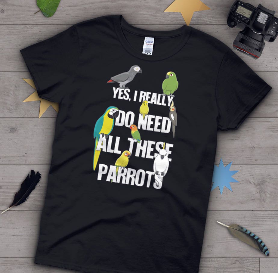 Funny Parrot Shirt Women Men Parrot Lover Gift Cute Bird - Etsy