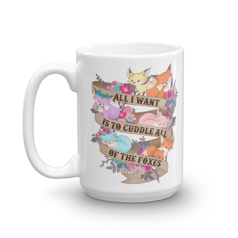 Fox Coffee Mug Cute Fox Gift Fox Lover Fox Gifts for Him - Etsy