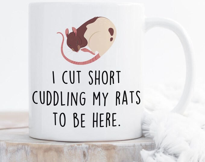 Cute Rat Mug, Rat Lover Gift, Rat Coffee Cup, Rat Owner Gift, Pet Rats ...