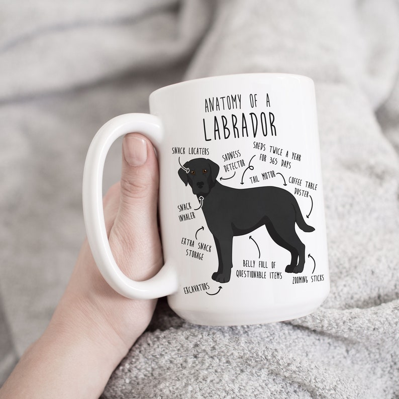 Black Labrador Retriever Coffee Mug, Cute Black Lab Gift, Dog Lover ...