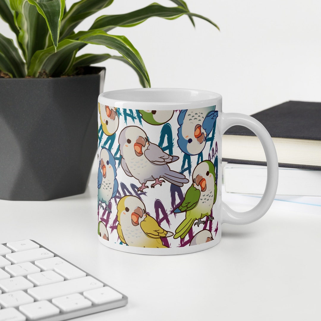 Quaker Coffee Mug, Cute Bird Gift, Pet Lover, Funny Gift for Her, Him ...
