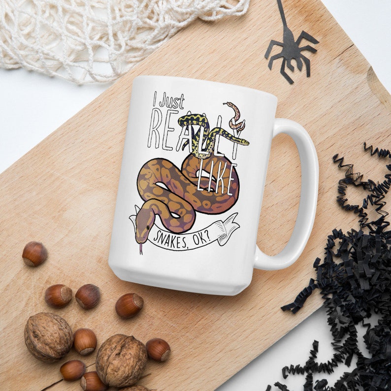 Funny Snake Coffee Mug Cute Ball Python Lover Gift Funny - Etsy