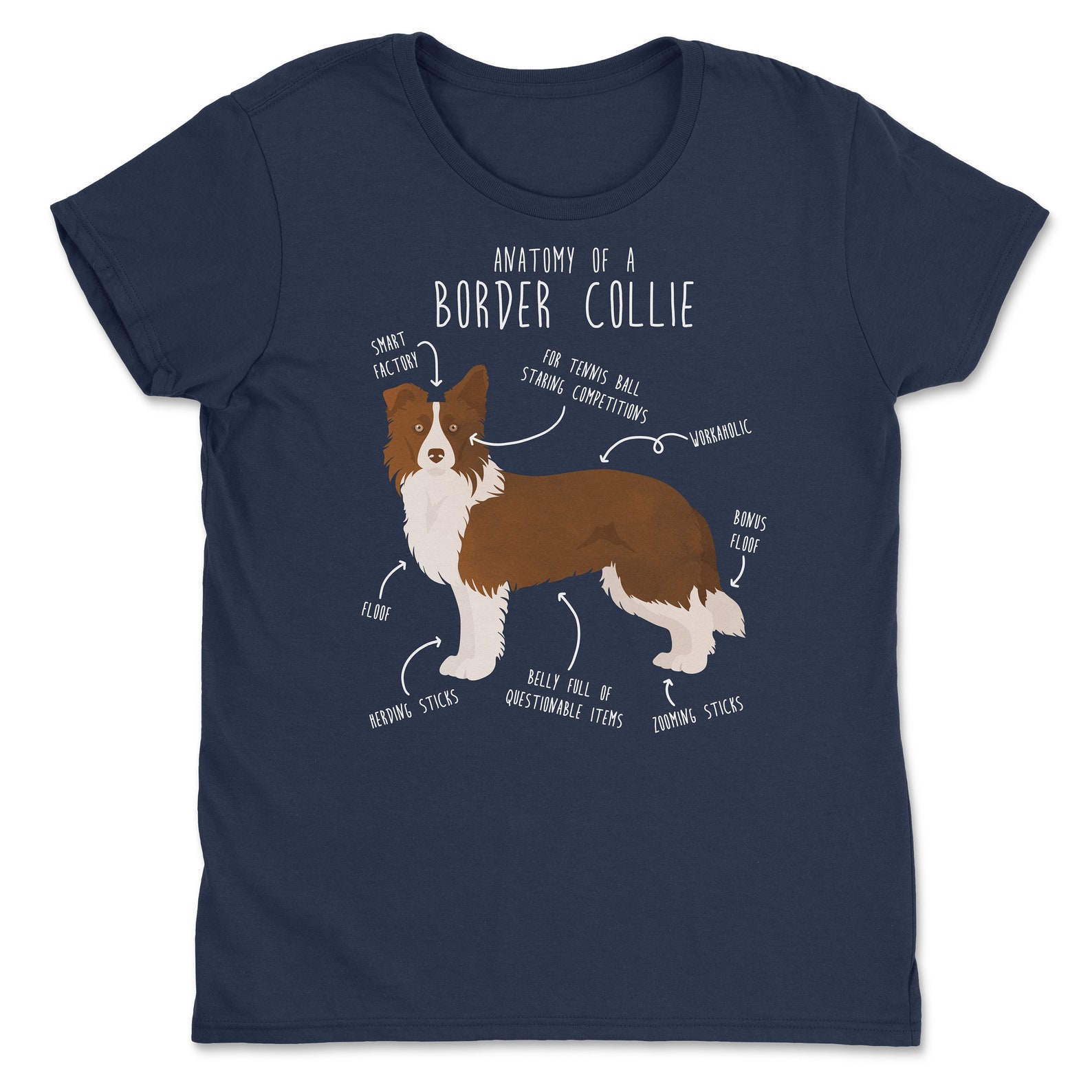 Border Collie Shirt, Women Men, Funny Dog Lover Gift, Cute Collie T ...