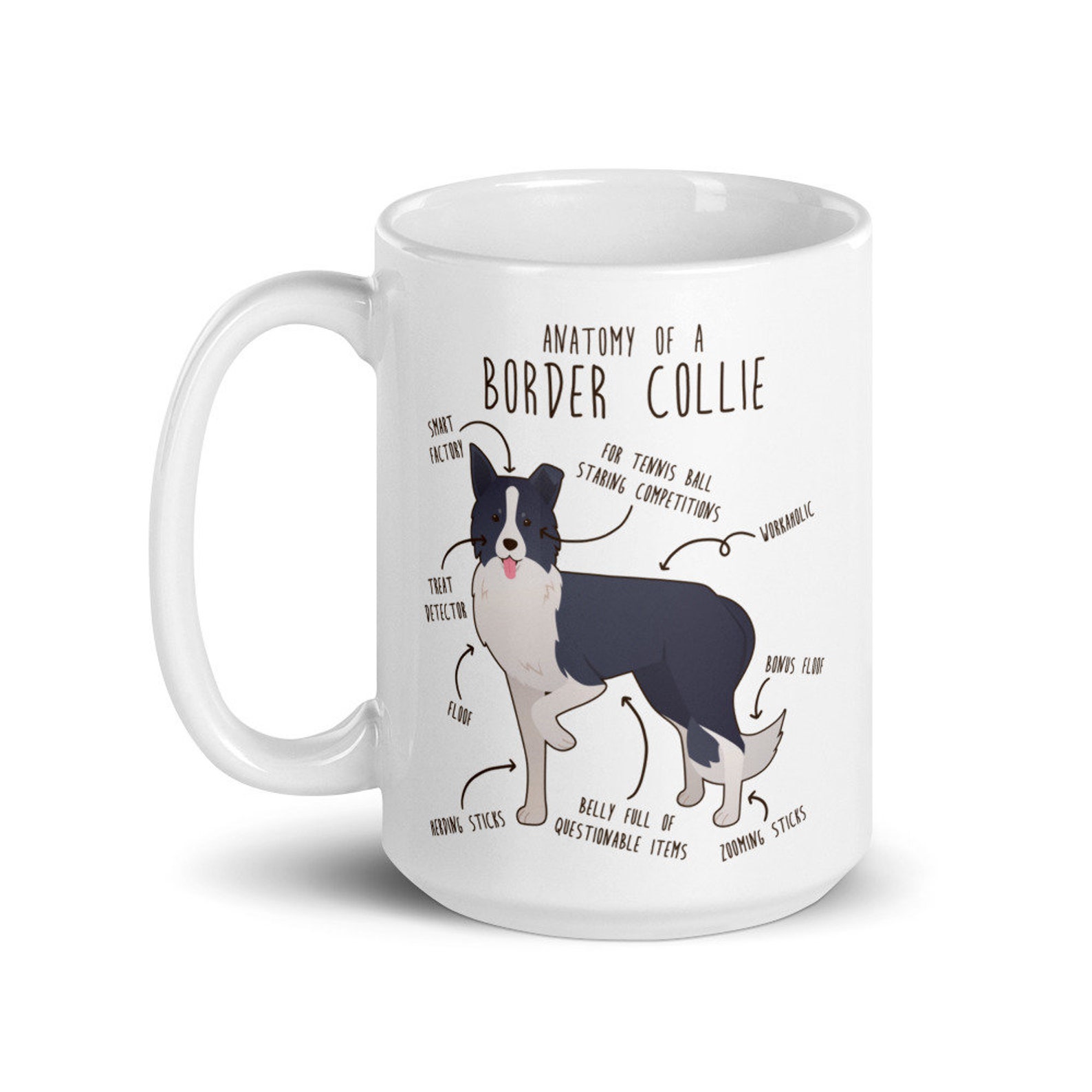Border Collie Coffee Mug, Cute Border Collie Gift, Dog Lover, Funny ...