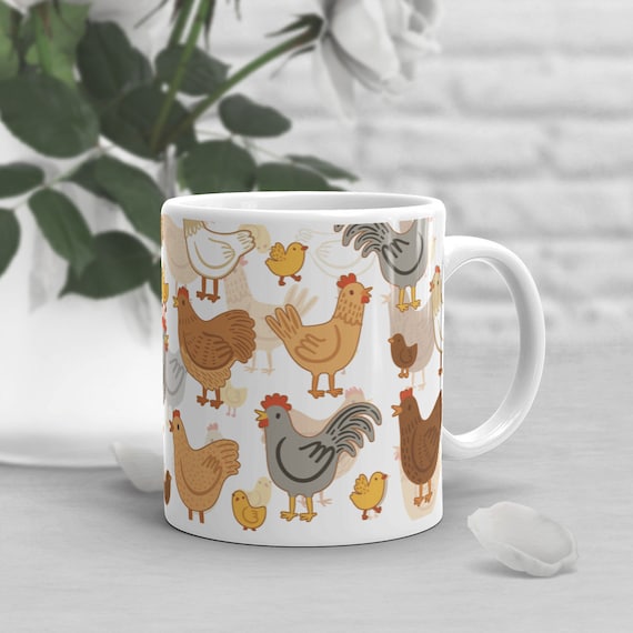 Chicken Coffee Mug Cute Chicken Gift Chicken Lover Funny - Etsy