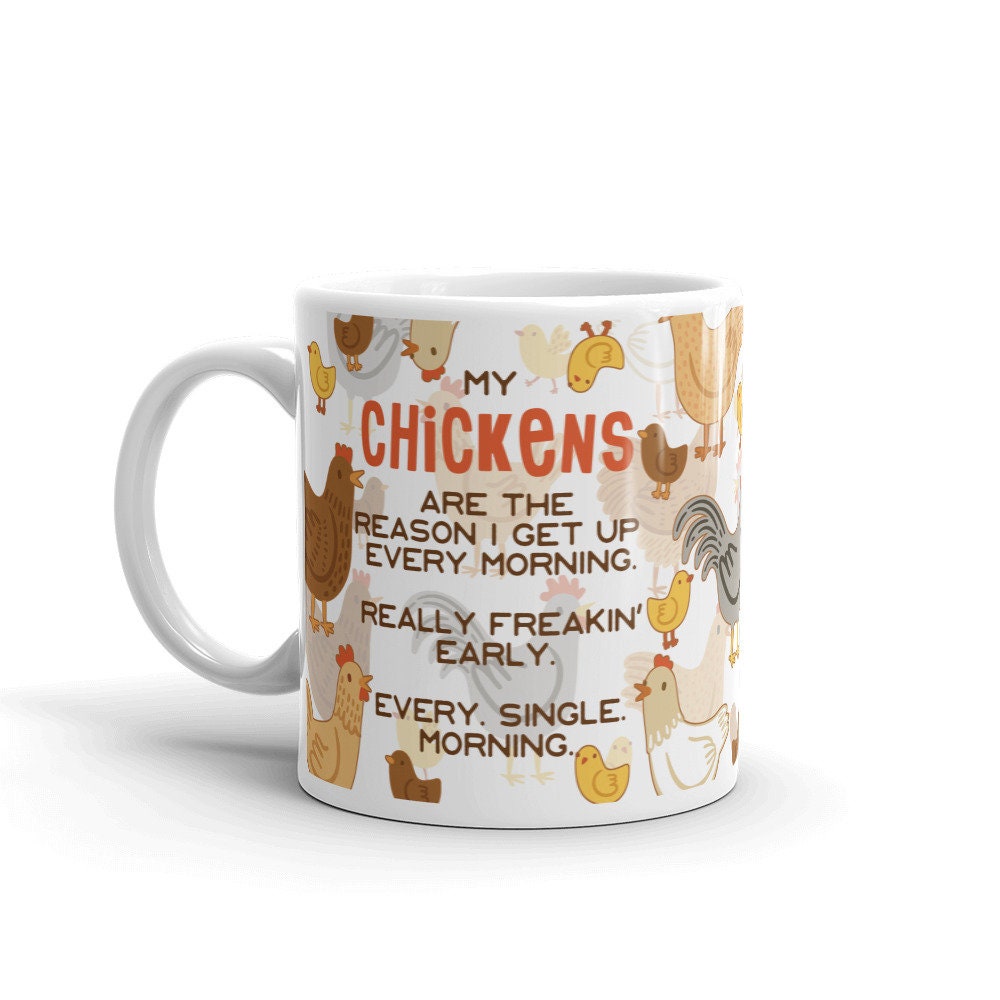 Chicken Coffee Mug, Cute Chicken Gift, Chicken Lover, Funny Chicken Cup ...
