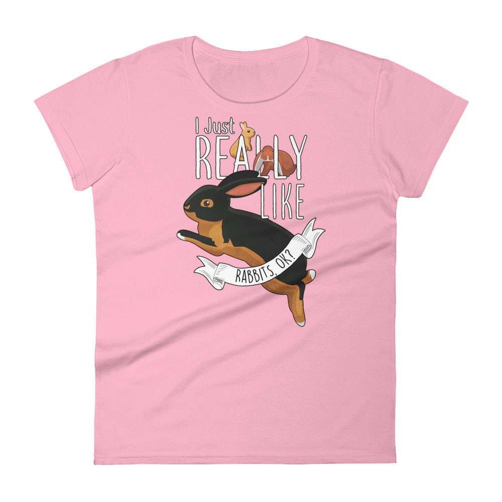 Funny Rabbit Shirt, Women Men, Rabbit Lover Gift, Cute Bunny T-shirt ...