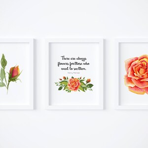 Summer Sunset Rose Watercolor Clip Art Set in Coral - BUNDLE Basic ...