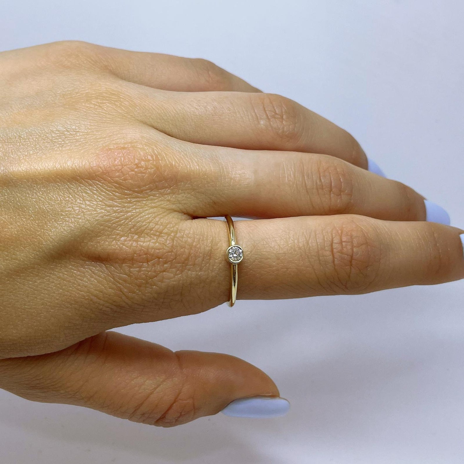 Delicate Diamond Engagement Ring Delicate Diamond Ring Tiny | Etsy