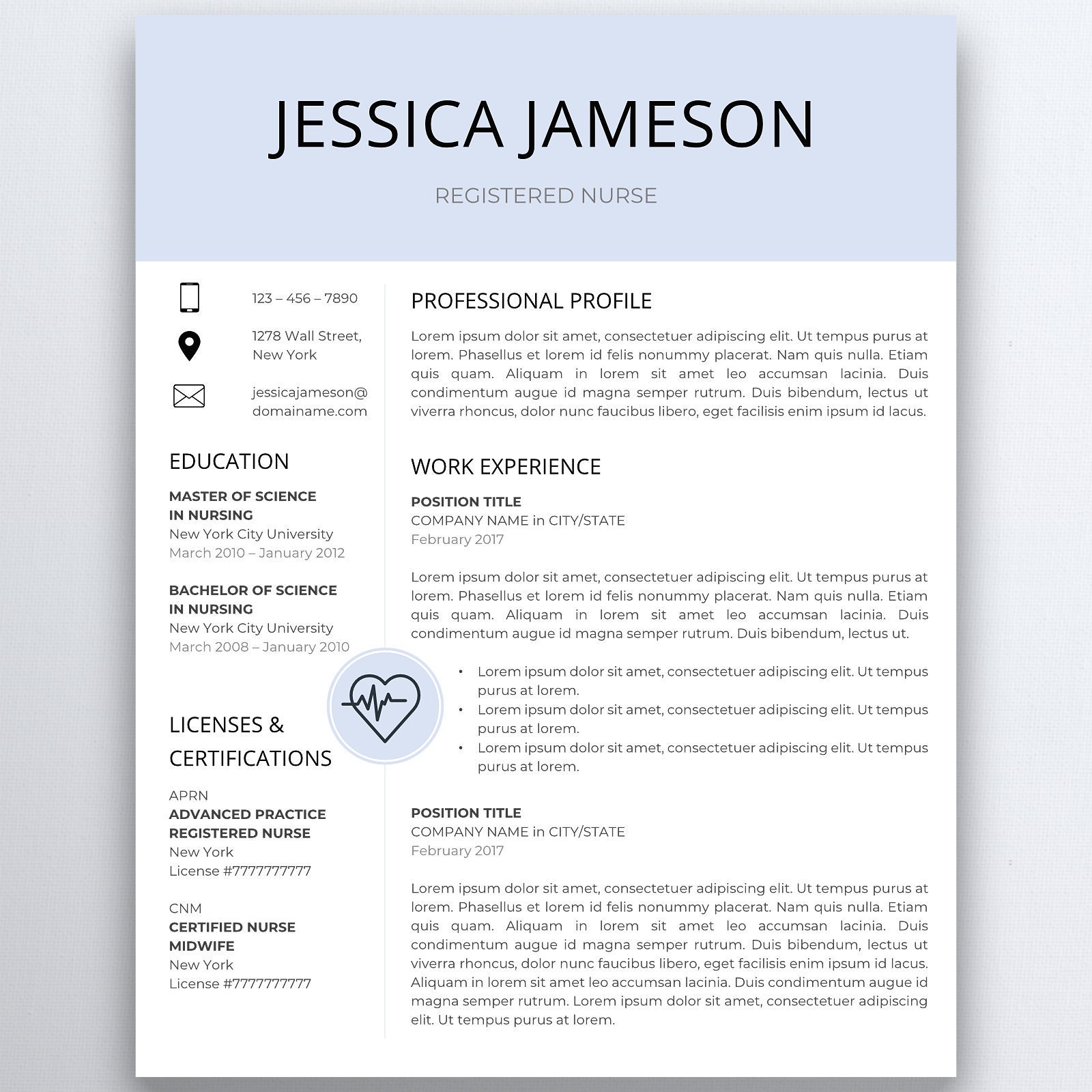 Nurse Resume Template 5 Pages Nursing Resume Template Etsy Nurse Resume Template 5 Pages Nursing Resume Template Etsy