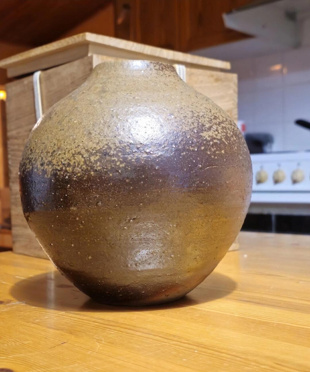 Ken Fujiwara Flower Vase | Authentic Bizen Potter | for Home Decoration ...