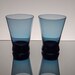Mid-century Modern Drinking Glasses: Scandinavian Blue Glass Milano Set ...