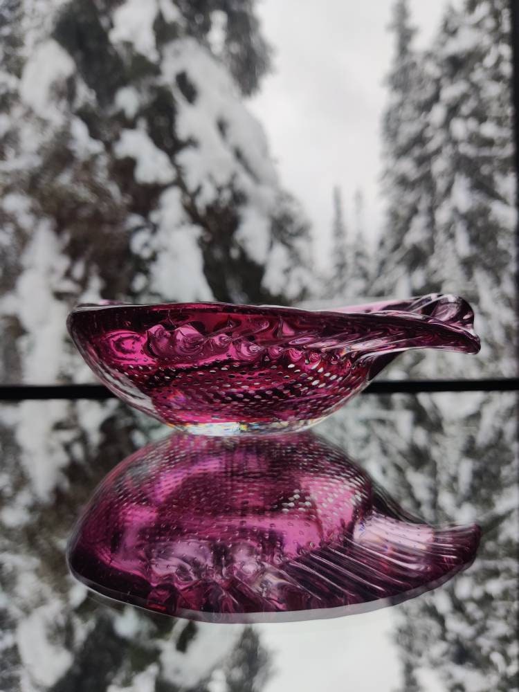 Tapio Wirkkala, Iittala Art Glass Fish Sculpture, Purple Controlled ...