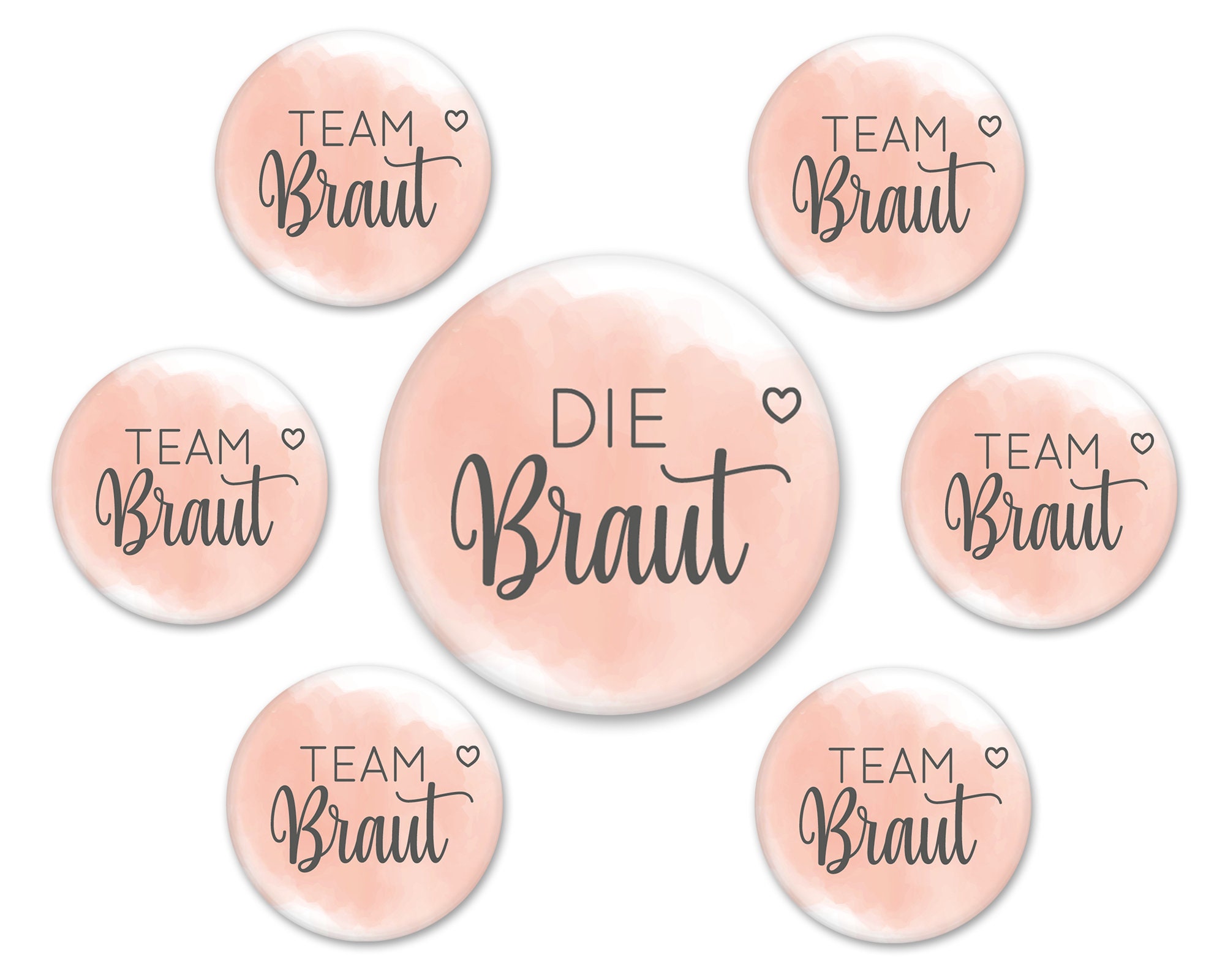 Team Braut Button Set | Etsy