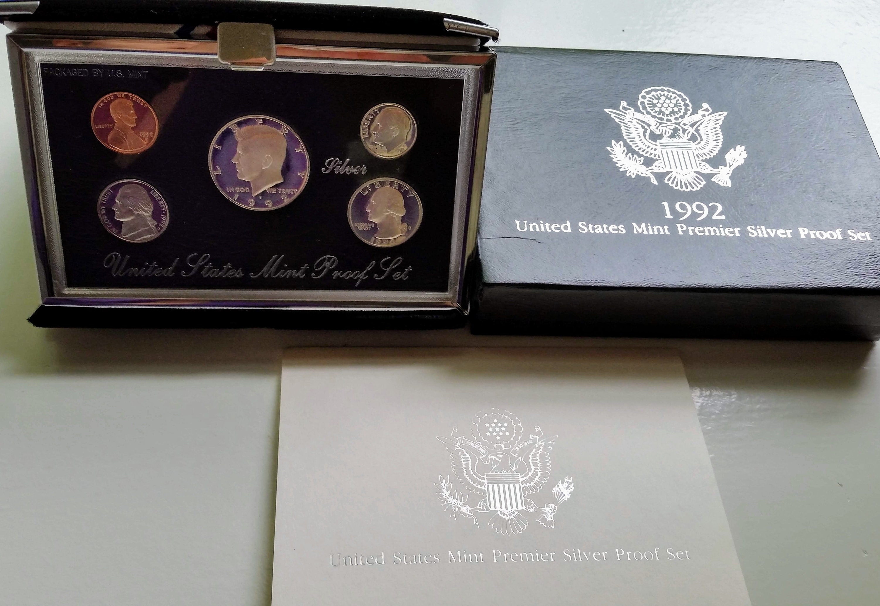 1992 US Mint Premier Silver Proof Set - COA OGP - Etsy