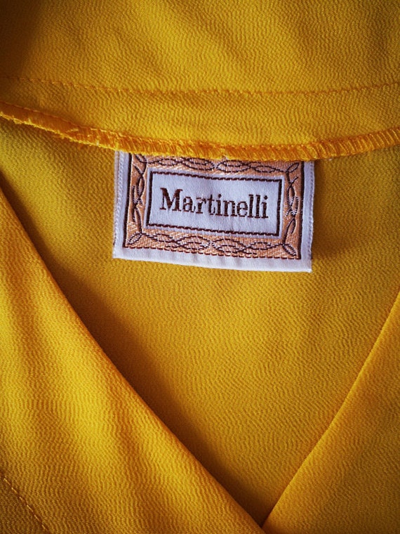 1990's Martinelli Bright Yellow Blouse Everyday Secre… - Gem