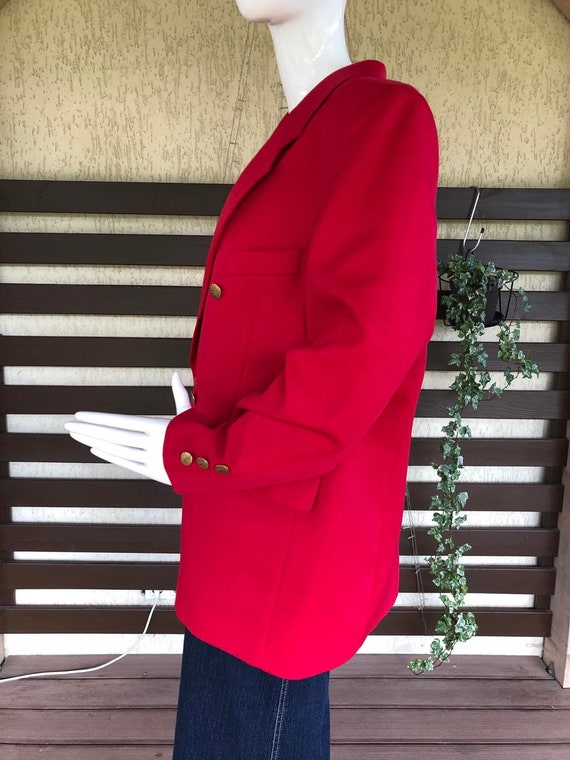 1980s Vintage Red Sailor Style Jacket Cardigan Women'… - Gem