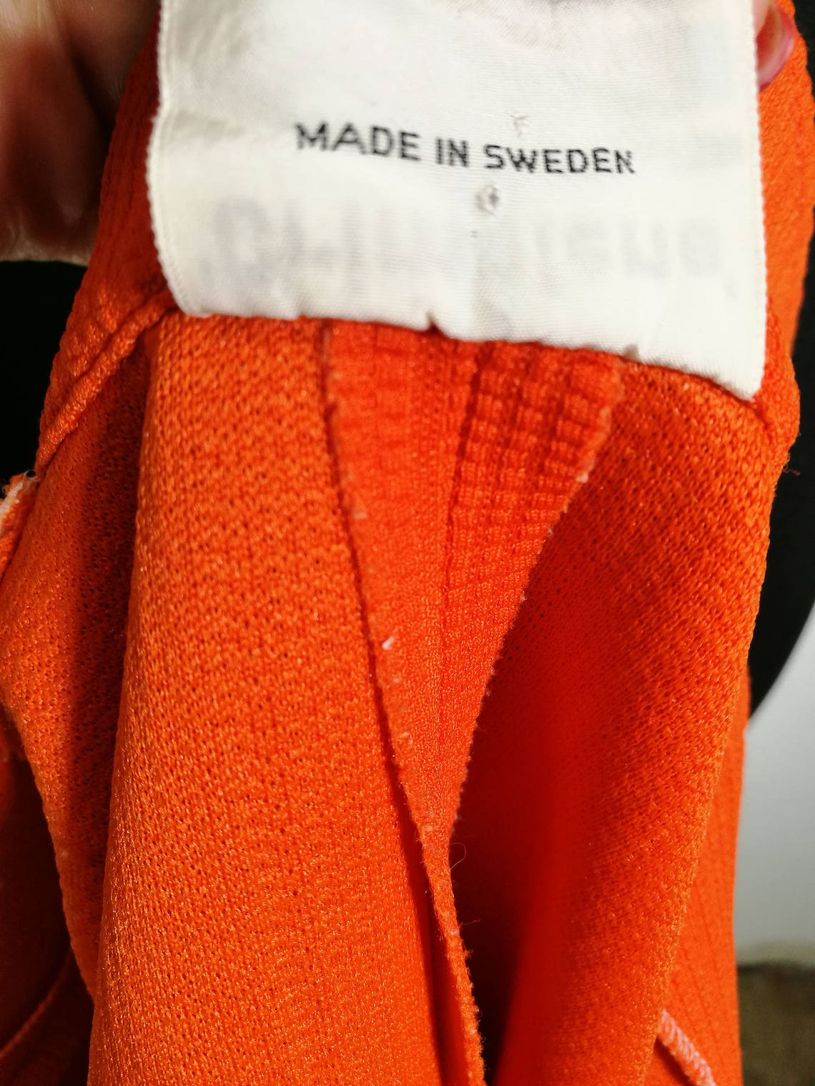 1960's Vintage Jacket Crimplene Coat Orange Cardigan 60's Long Sleeve ...