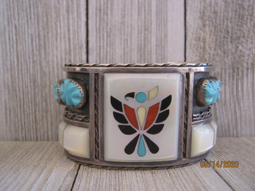 VINTAGE ZUNI CUFF 1970's Reduced 875 to 670 - Etsy