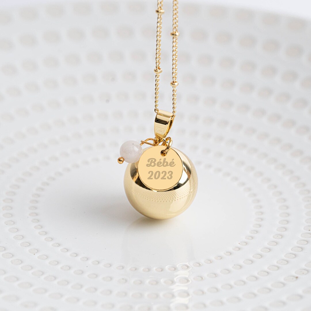Pregnancy Bola Color of Your Choice Personalized Engraving Fine Pearl ...