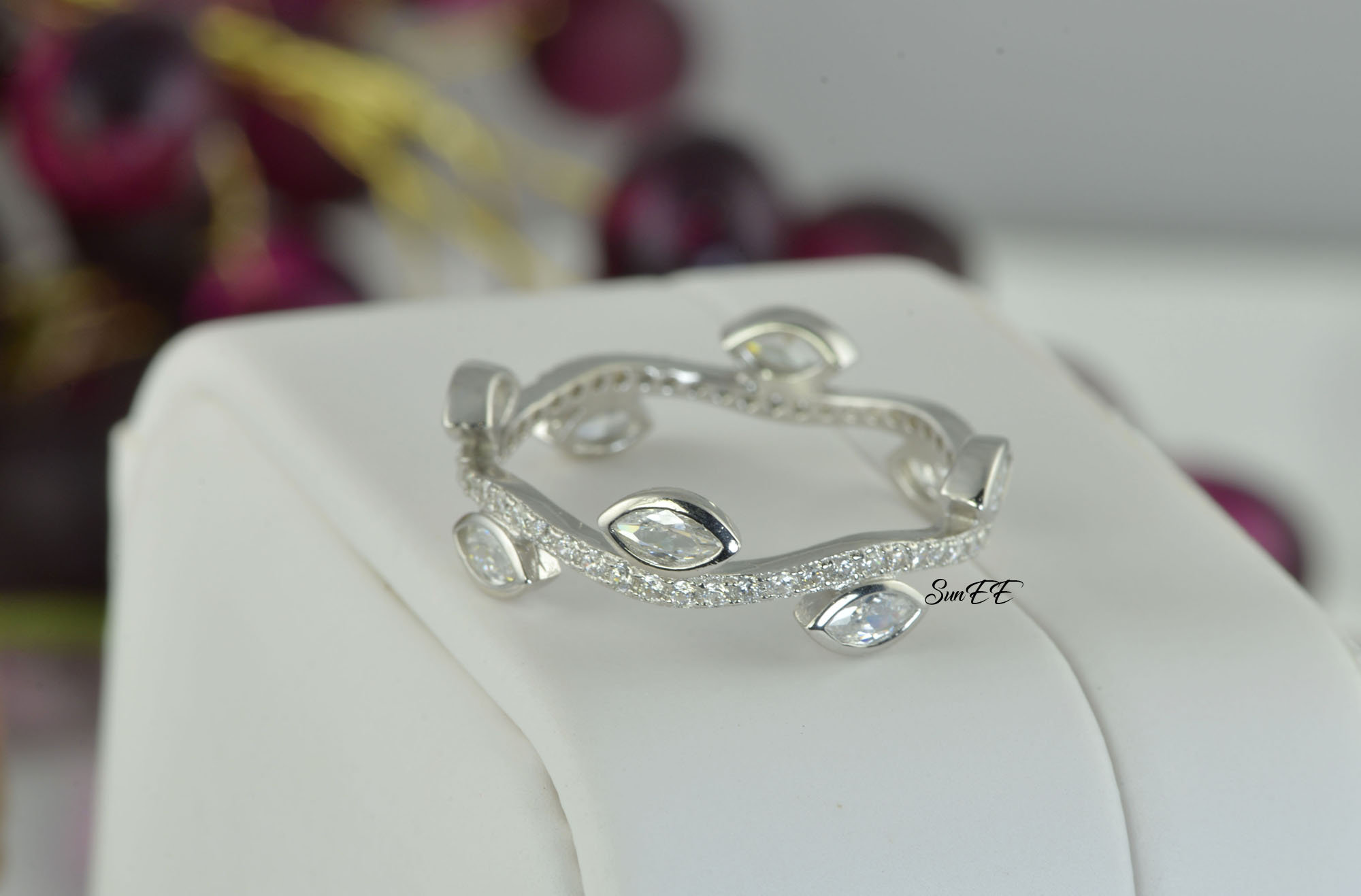 Marquis Brilliant Band Stack Promise Ring Diamond Simulated - Etsy