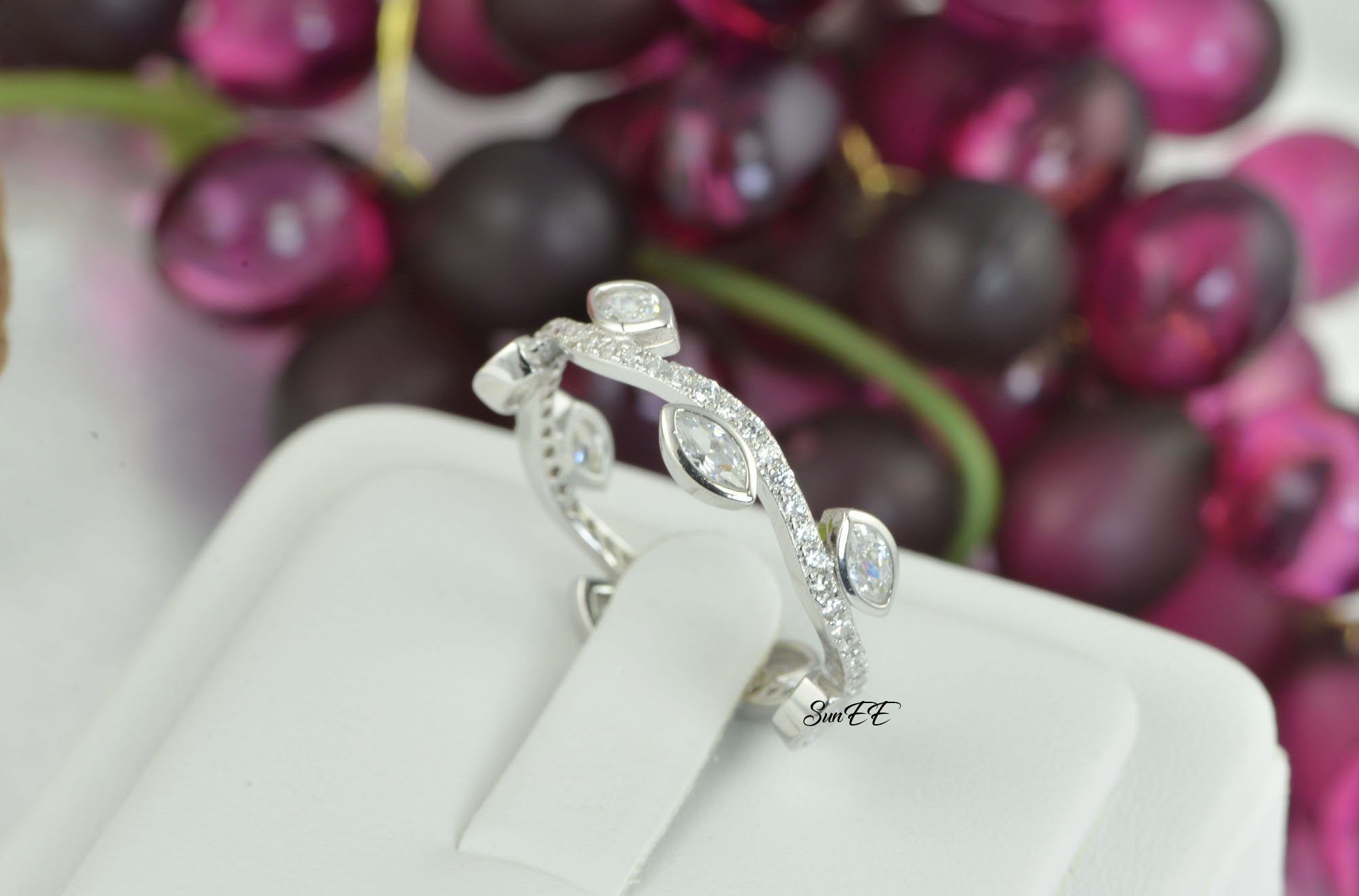 Marquis Brilliant Band Stack Promise Ring Diamond Simulated - Etsy