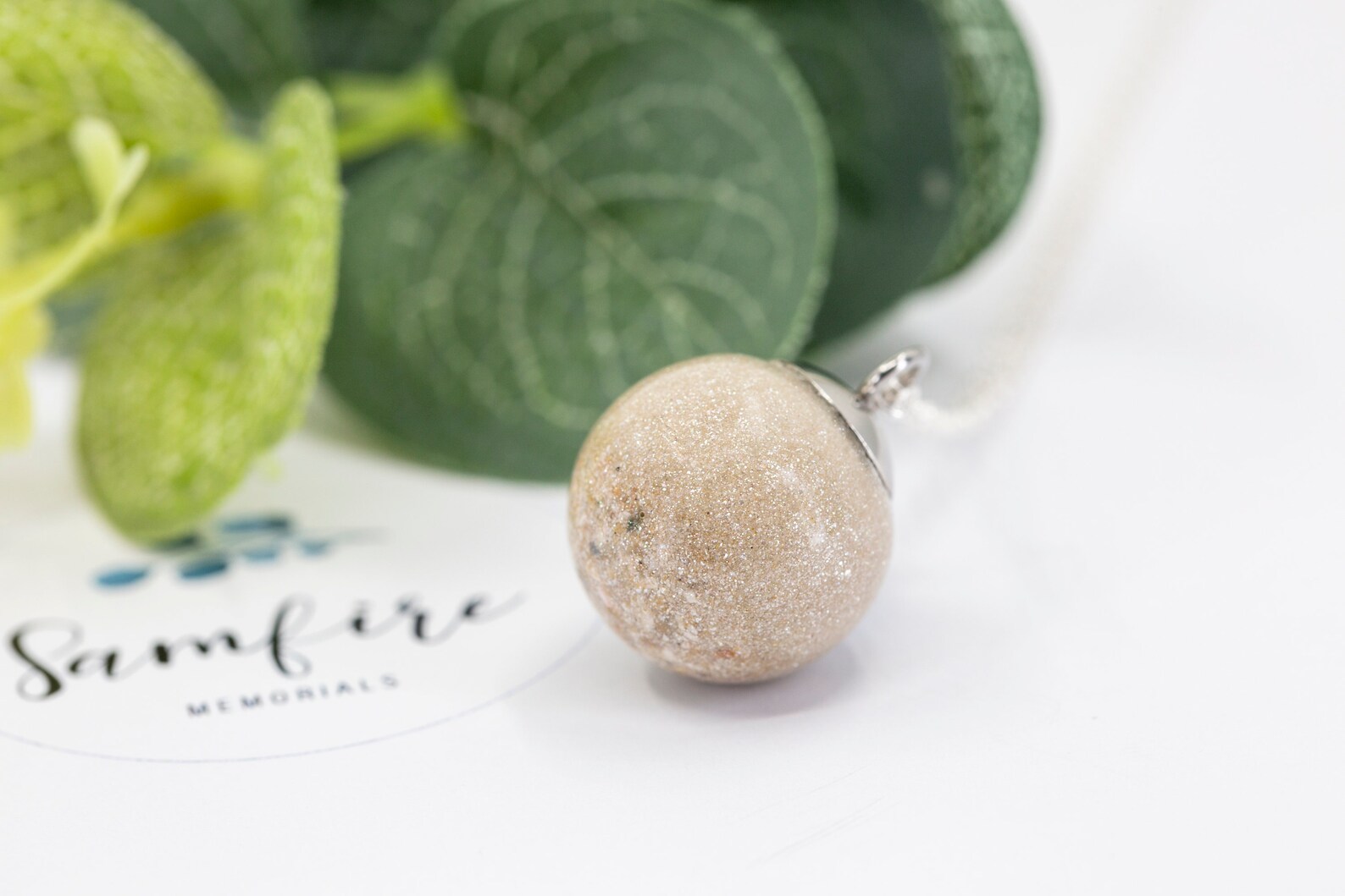 Memorial Sphere Pendant With 18 Sterling Silver Chain. - Etsy UK