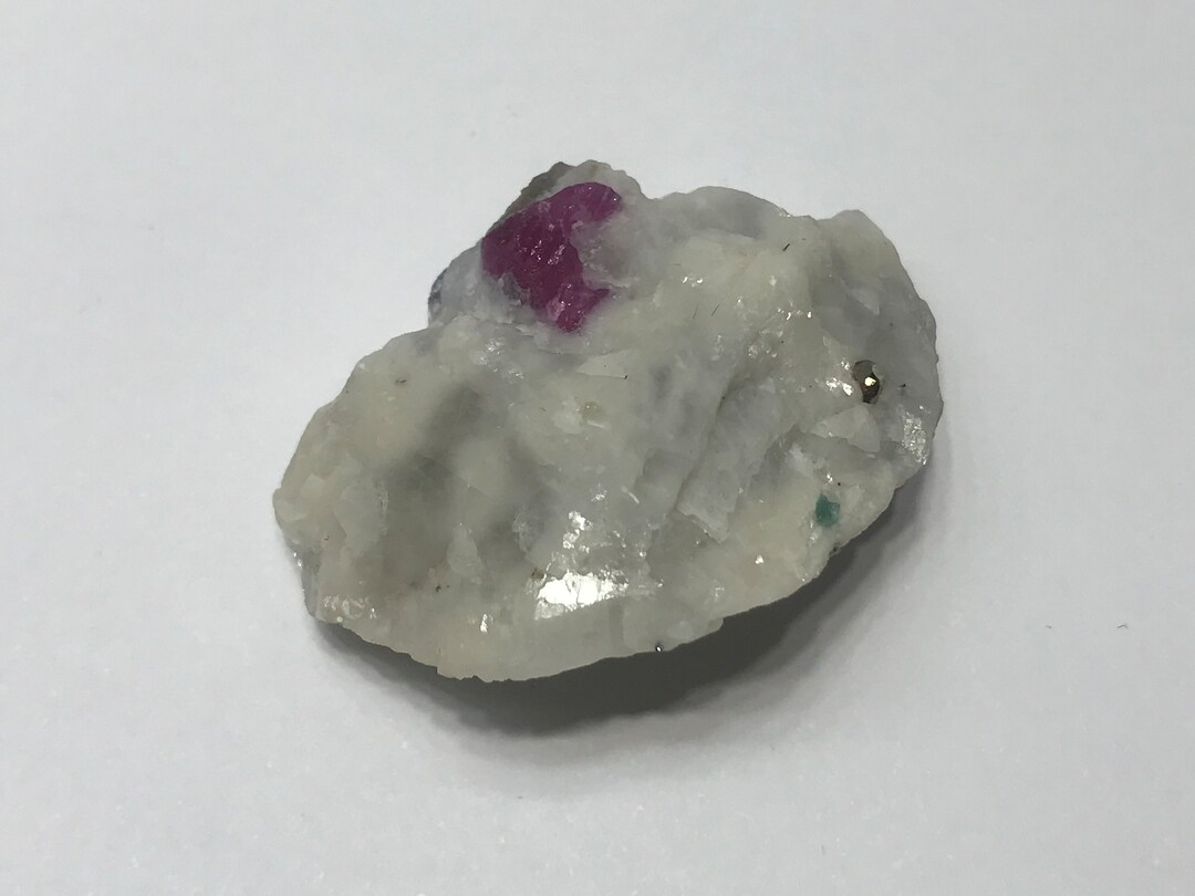 Red Ruby Mineral on Feldspar Matrix With Mica & Pyrite - Kashmir Pakistan - Etsy