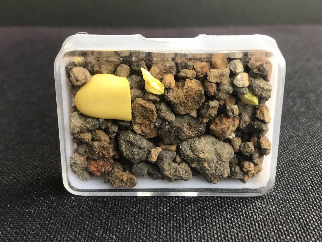 Ijen Black-brown and Sulfur Volcano Rock Samples - Ijen Volcano - Java ...