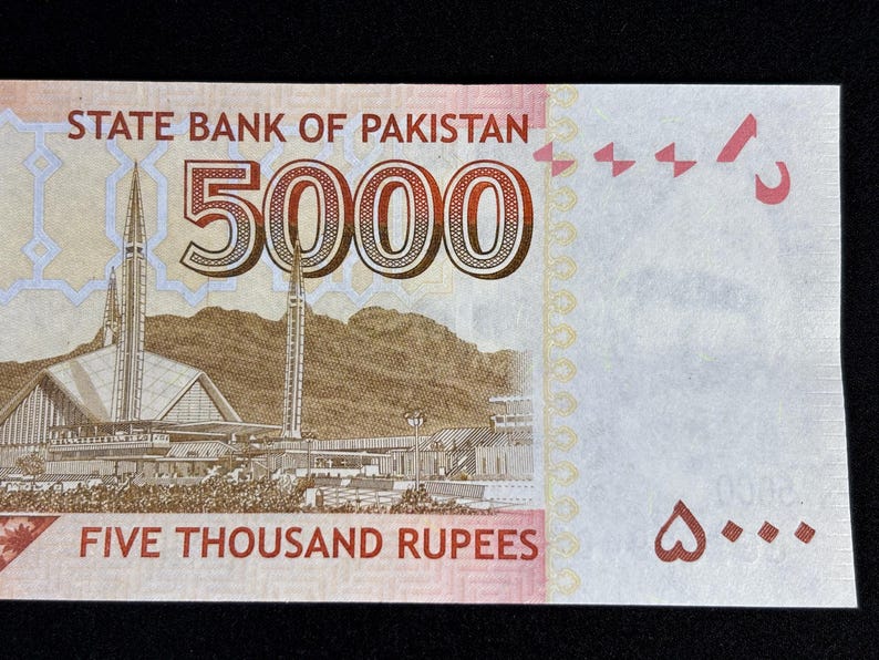 Pakistan 5000 Rupees Banknote: Uncirculated Collectible Currency - Etsy