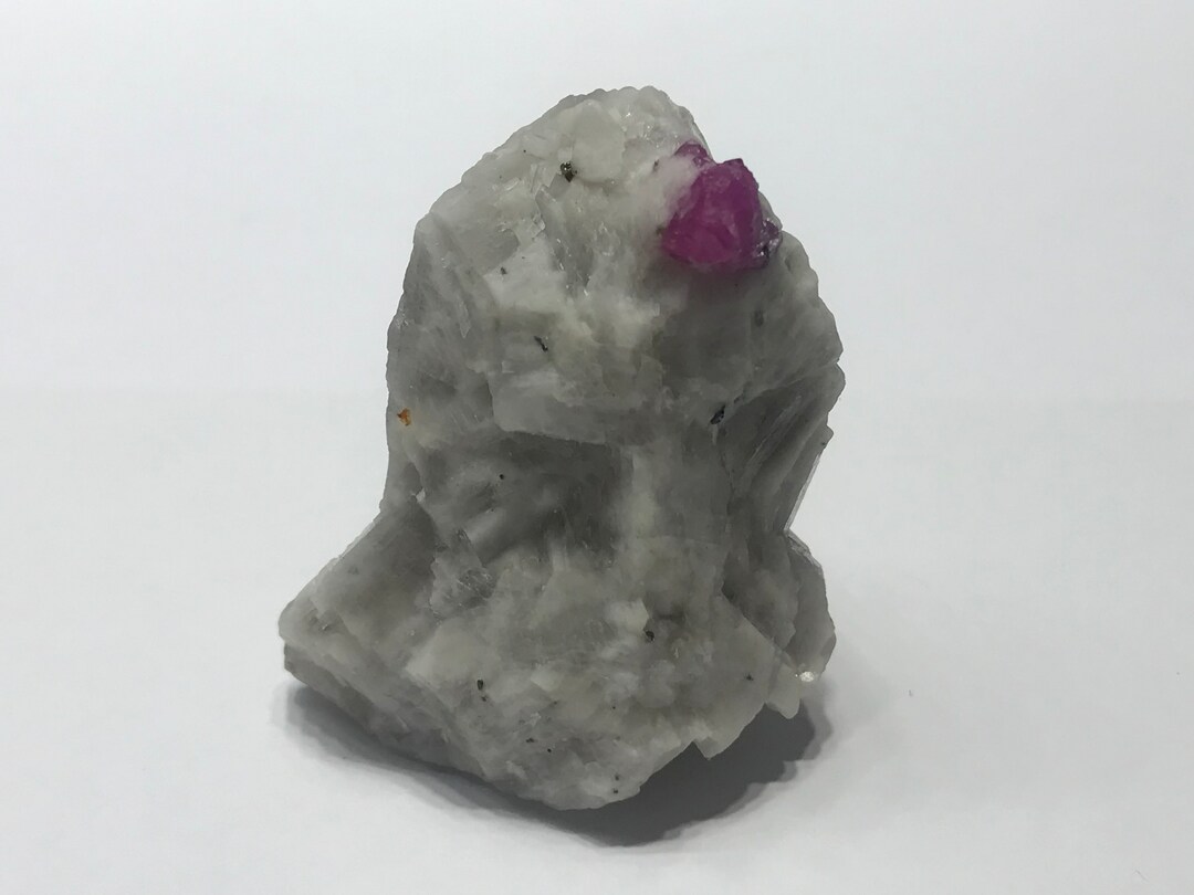 RED RUBY Mineral on Feldspar Matrix - Natural - Top Quality- With Mica ...