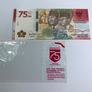 2022 New Indonesia 75'000 Rupiah Not in Circulation yet Brand New UNC ...