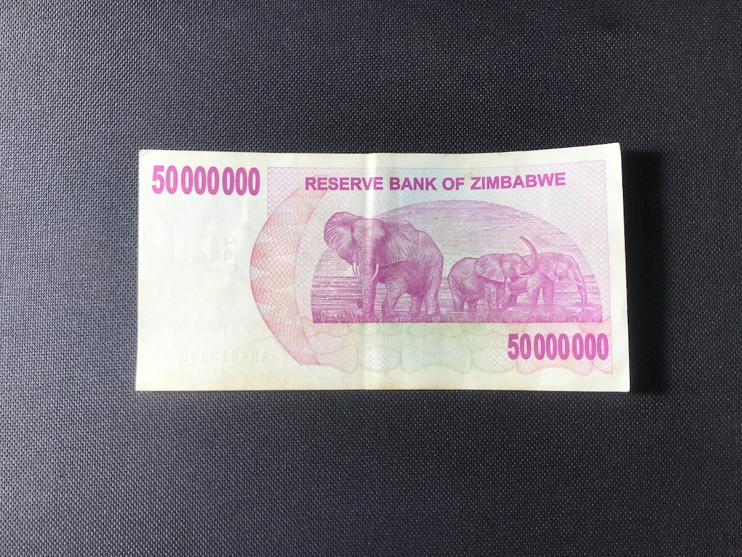 Vintage Zimbabwe 50 Million Dollar Banknote: Rare Collector's Note - Etsy