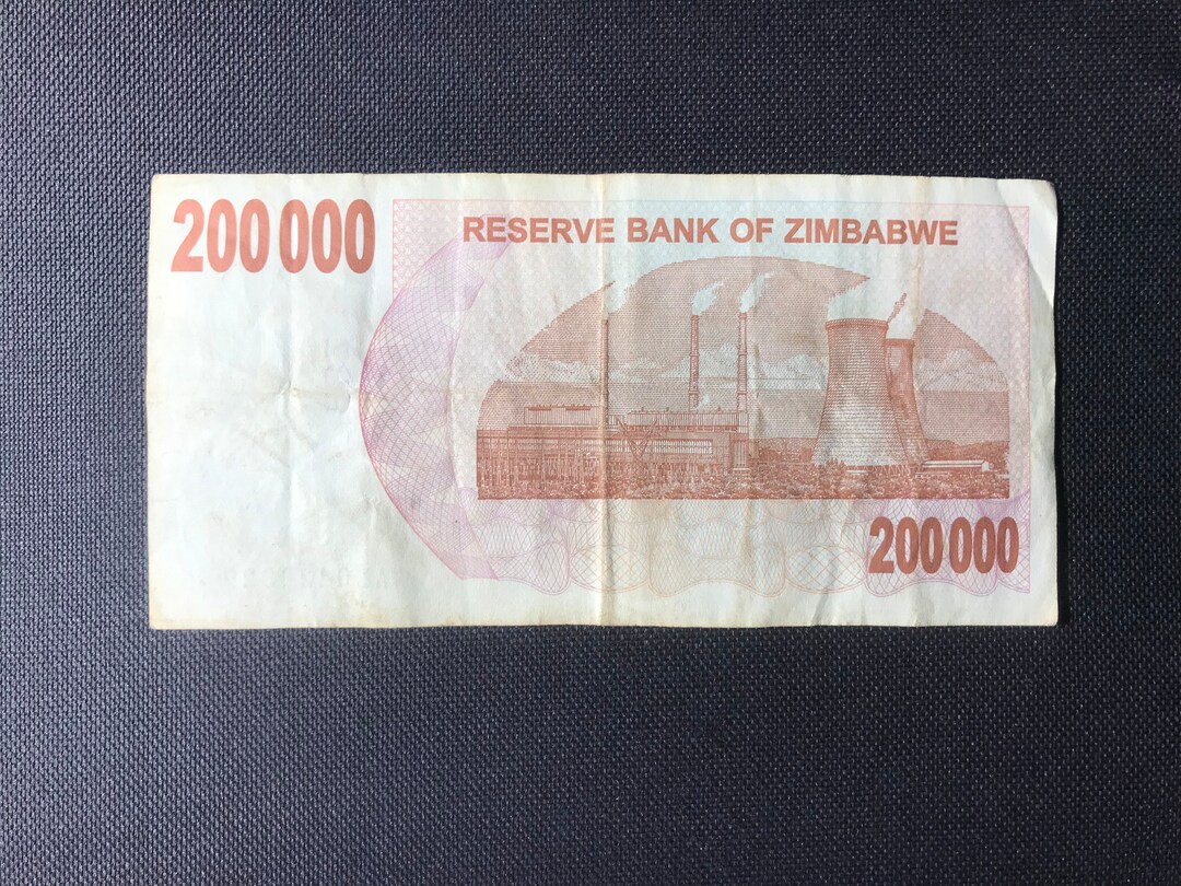 Vintage Zimbabwe 200,000 Dollar Banknote: Rare Collector's Note - Etsy