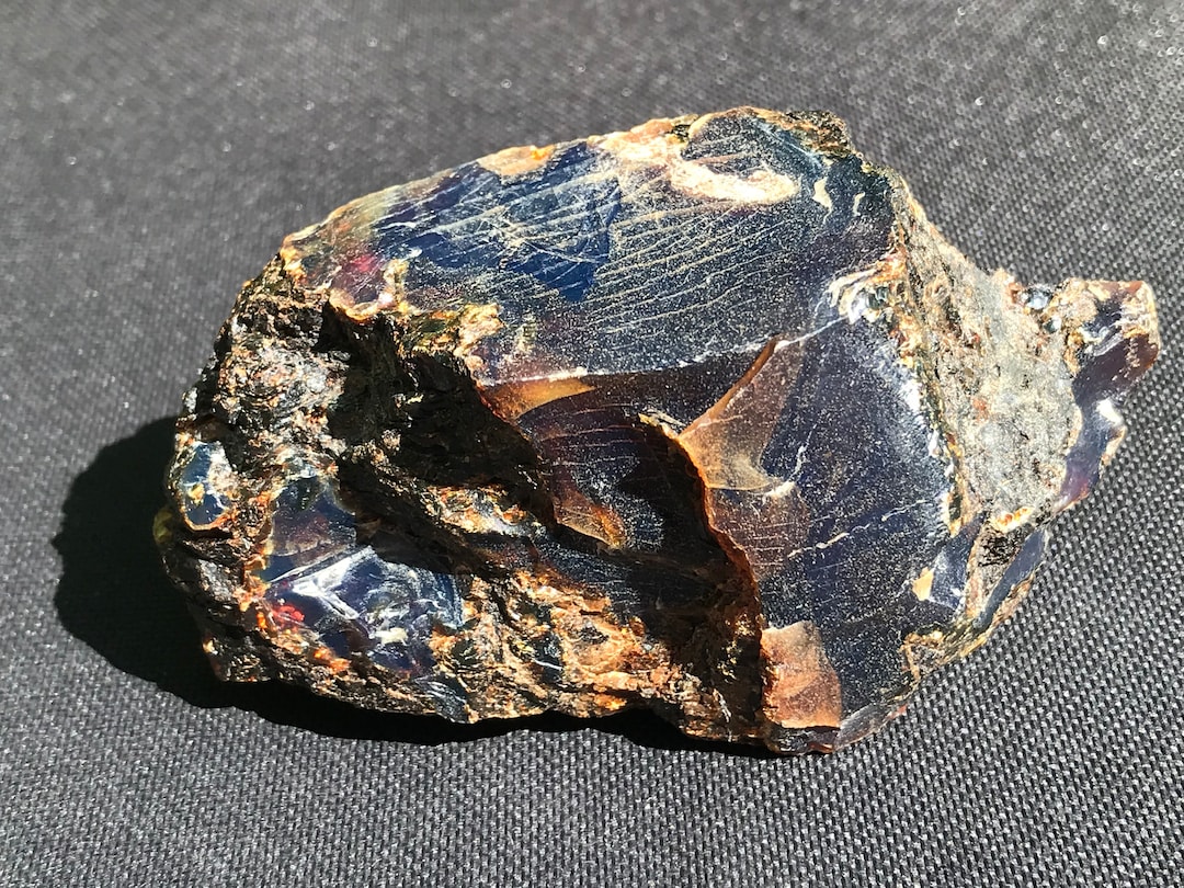 Blauer BERNSTEIN aus Indonesien Sumatra erstaunliches rohes ...