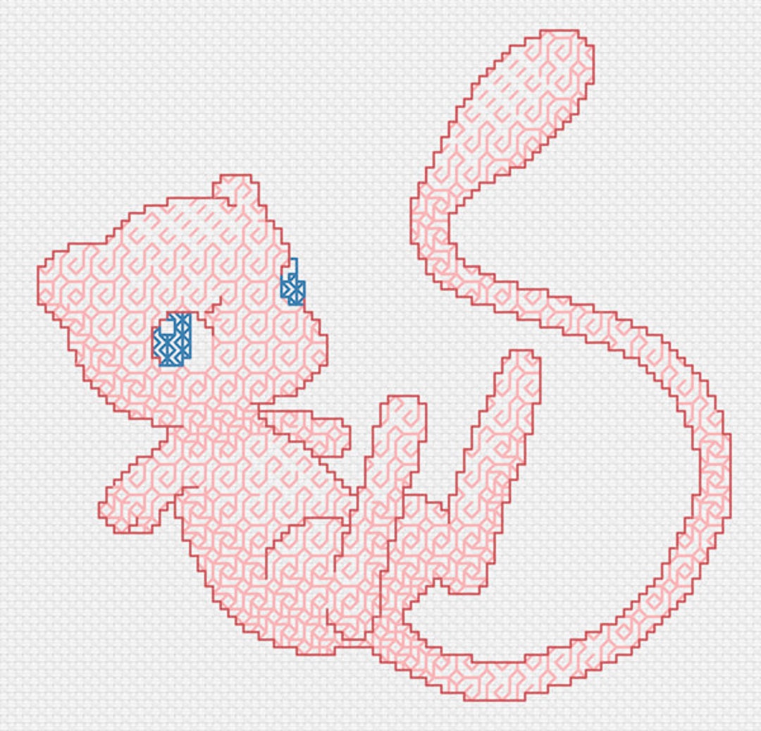 Mew - Blackwork Pattern (digital Download - PDF) - Etsy