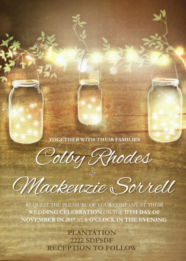Rustic Lantern Wedding Invitation - Etsy