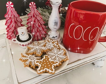 Set of 4 Faux Mini Gingerbread Cookies/cookie “scatter” for Tiered Tray ...