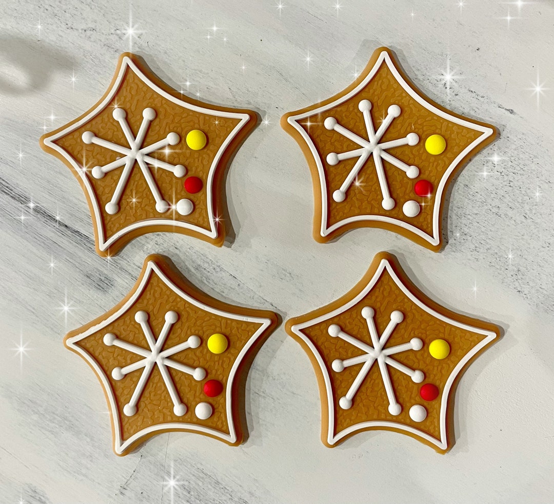 Set of 4 Faux Mini Gingerbread Sugar Cookies/cookie “scatter” for ...