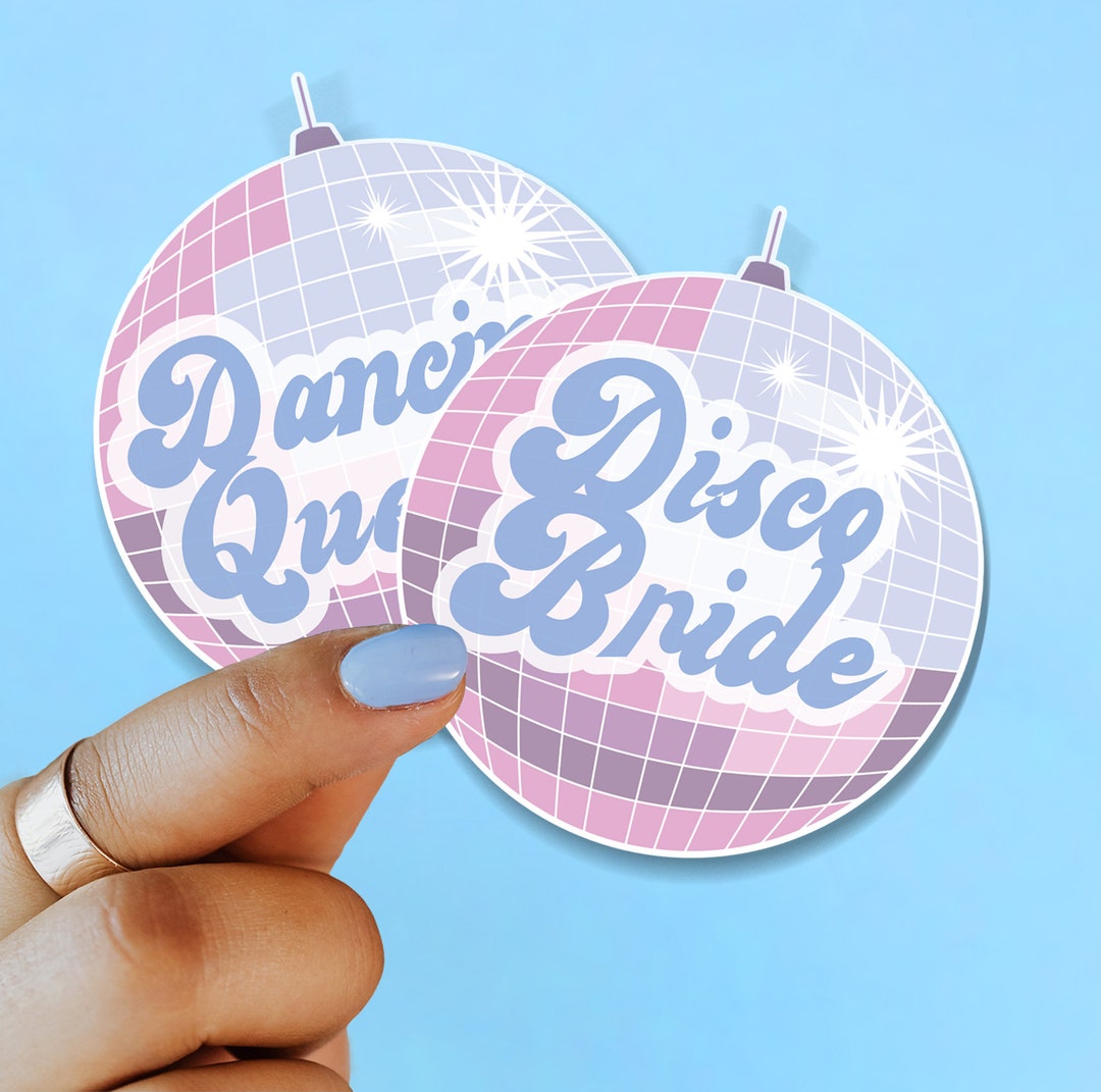 Bachelorette Stickers. Disco Theme Stickers. Engaged AF. Vinyl Sticker ...
