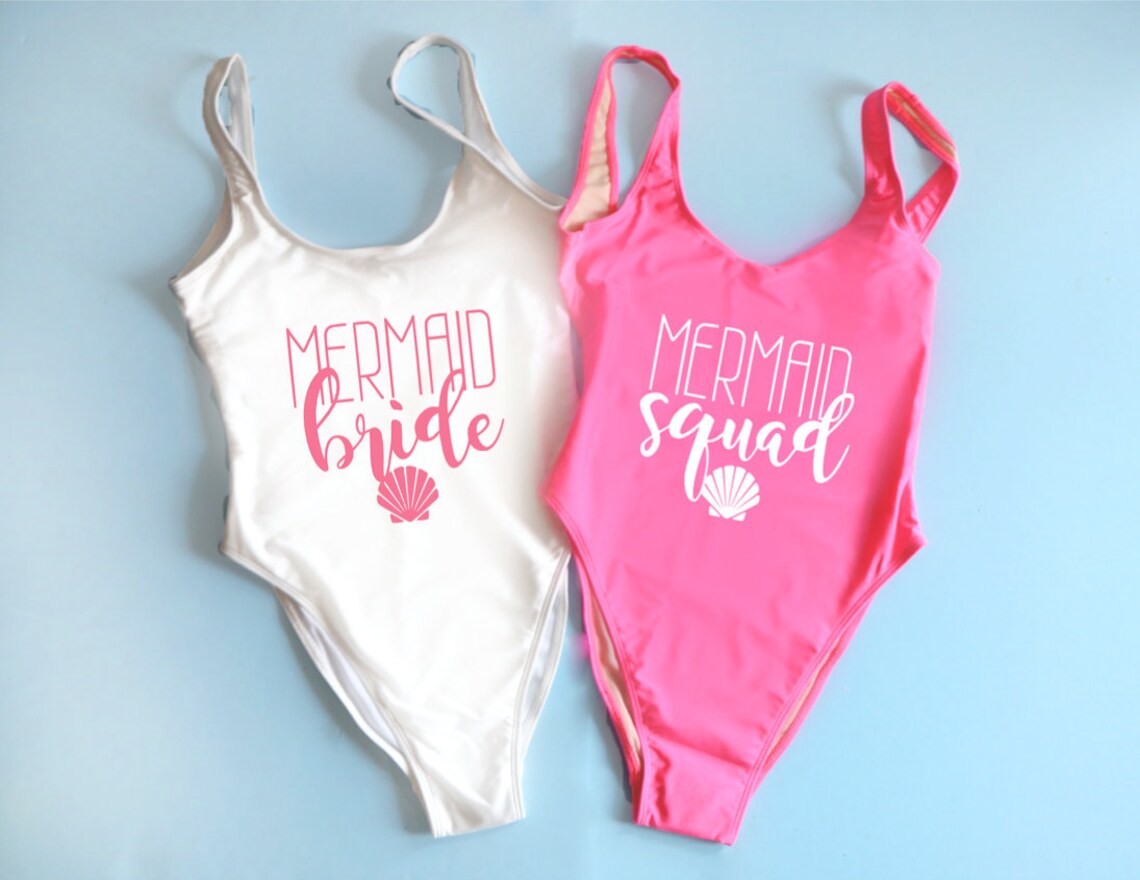 Bachelorette Swimsuits Bachelorette Bathing Suits. Mermaid - Etsy