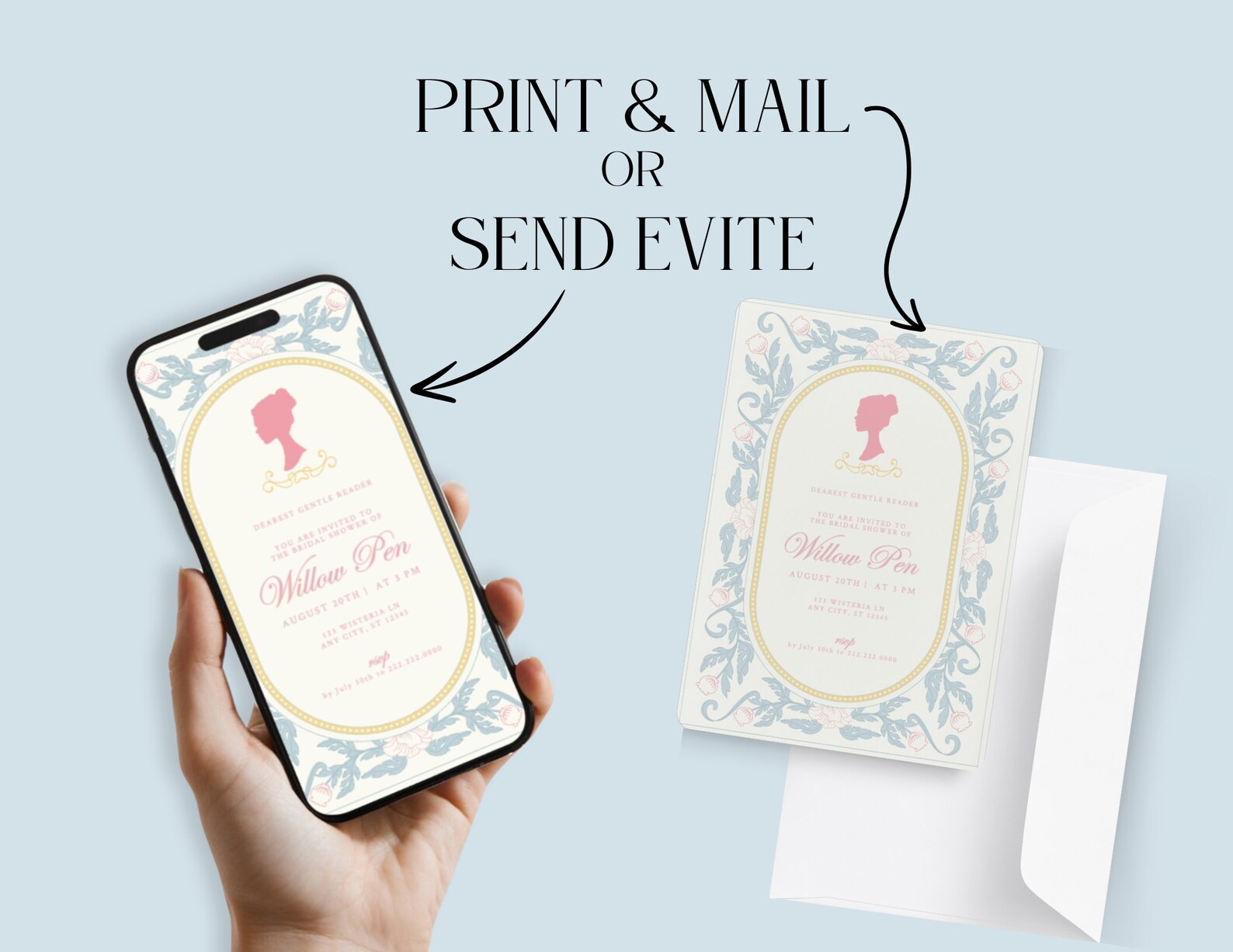 Party Invitation and Itinerary. Downloadable 1800s European Tea Party ...