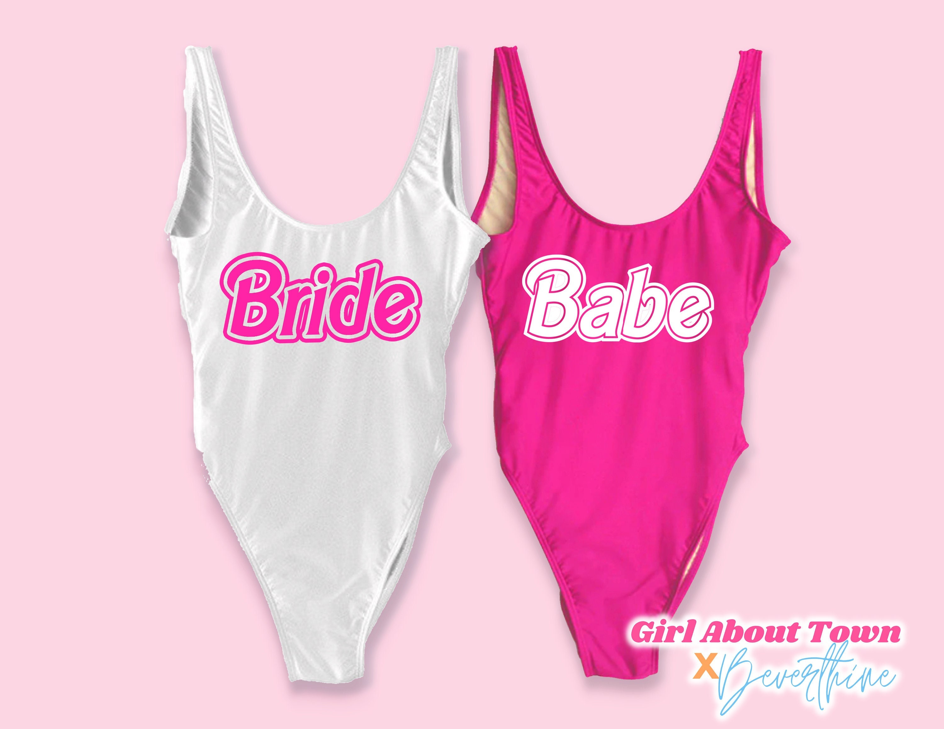 Bachelorette Swimsuits Malibu Bride Bathing Suits. Hot Pink - Etsy