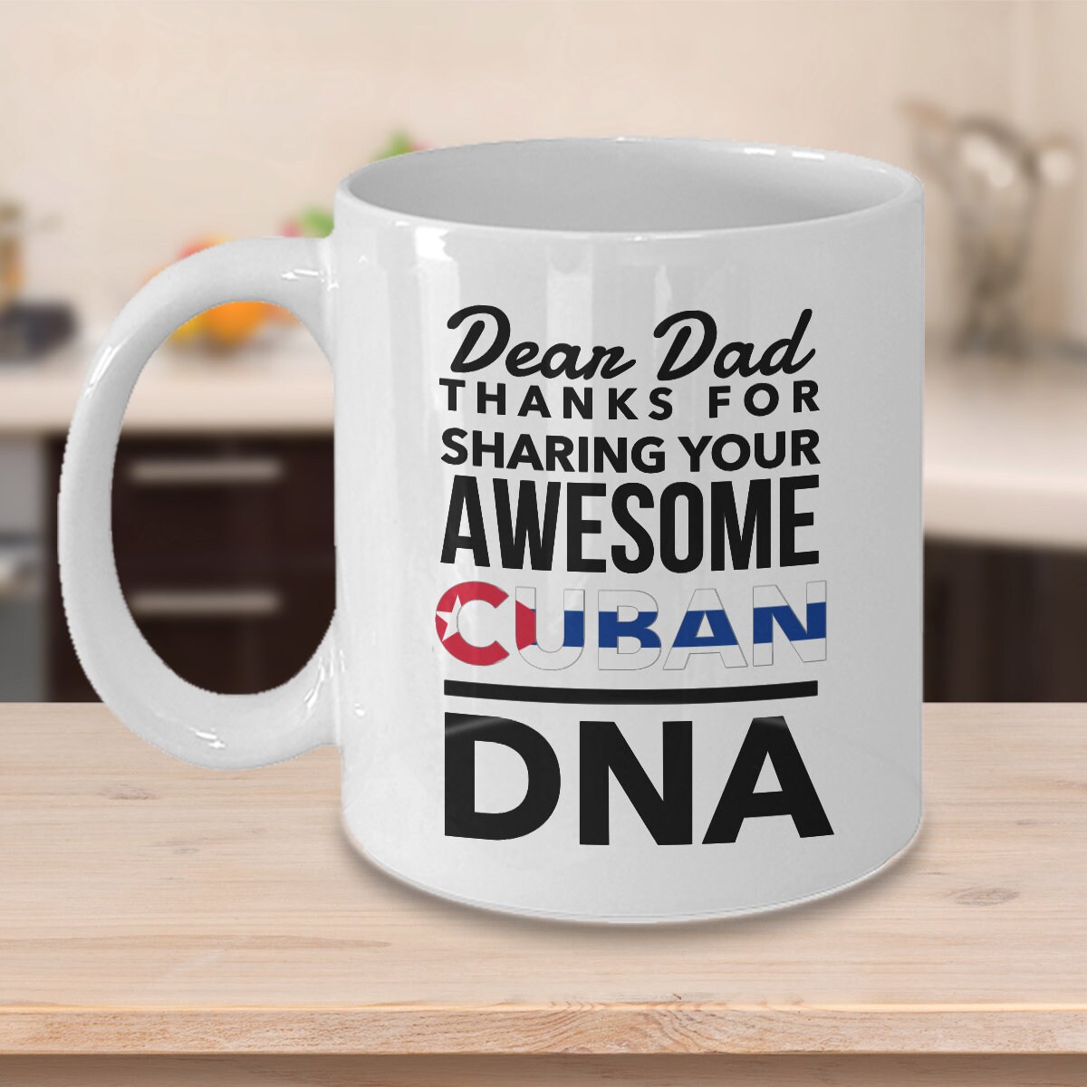 Fathers Cuban Mug Dad awesome Cuban DNA Fathers day gift | Etsy