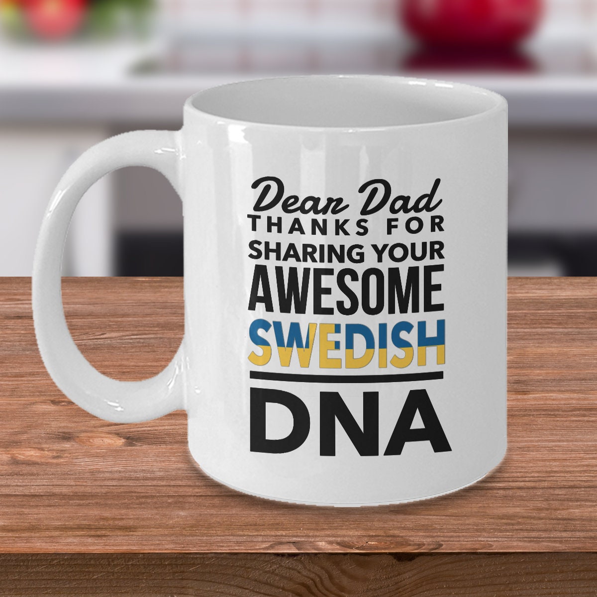 Fathers Swedish Mug - Dad Awesome Swedish DNA - Fathers Day Gift - Etsy
