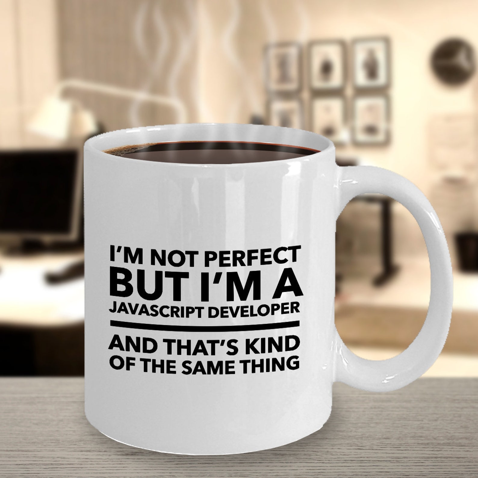Javascript Developer Mug - I'm Not Perfect but I'm a Javascript ...