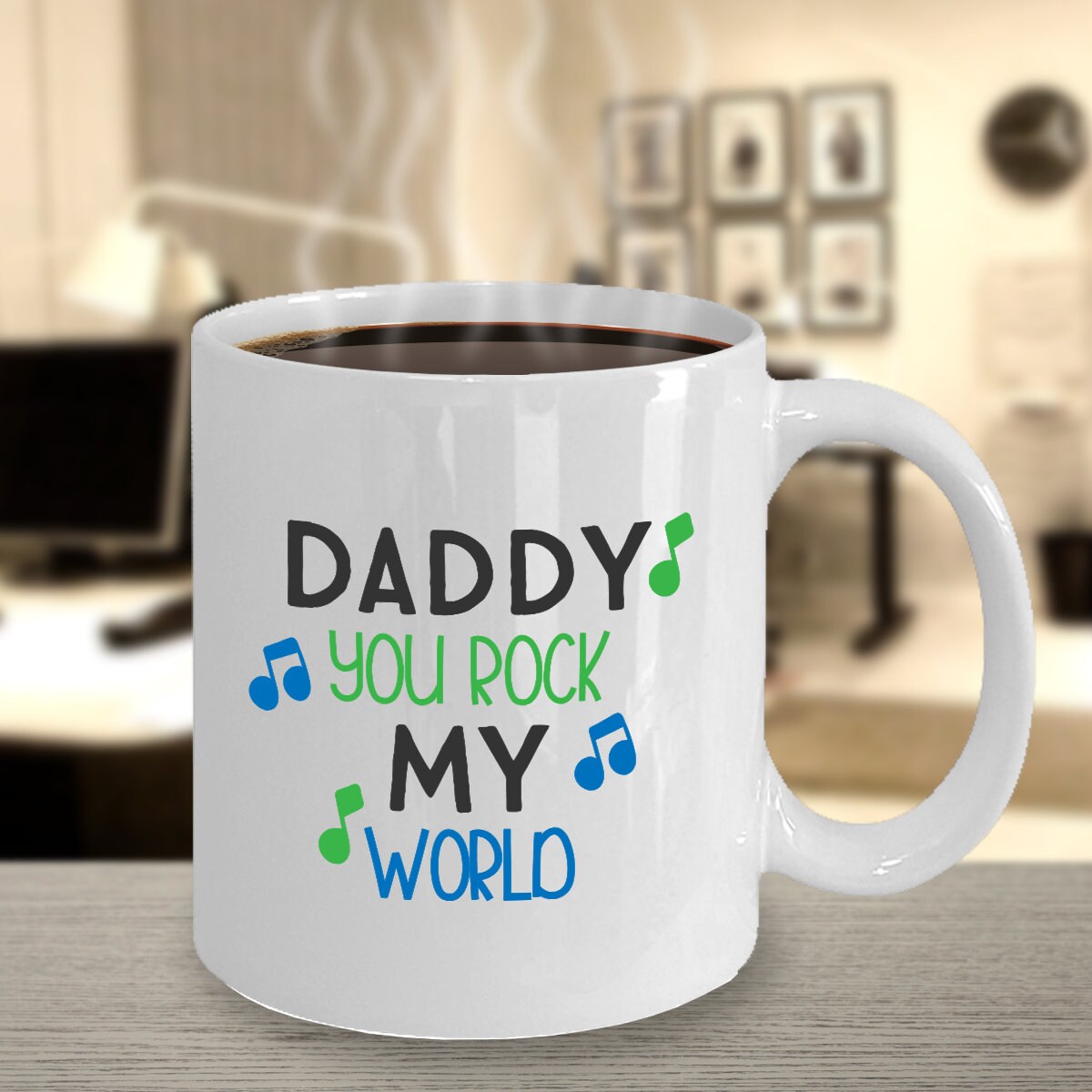 Daddy you rock my world Fathers Day Gift Birthday Mug | Etsy