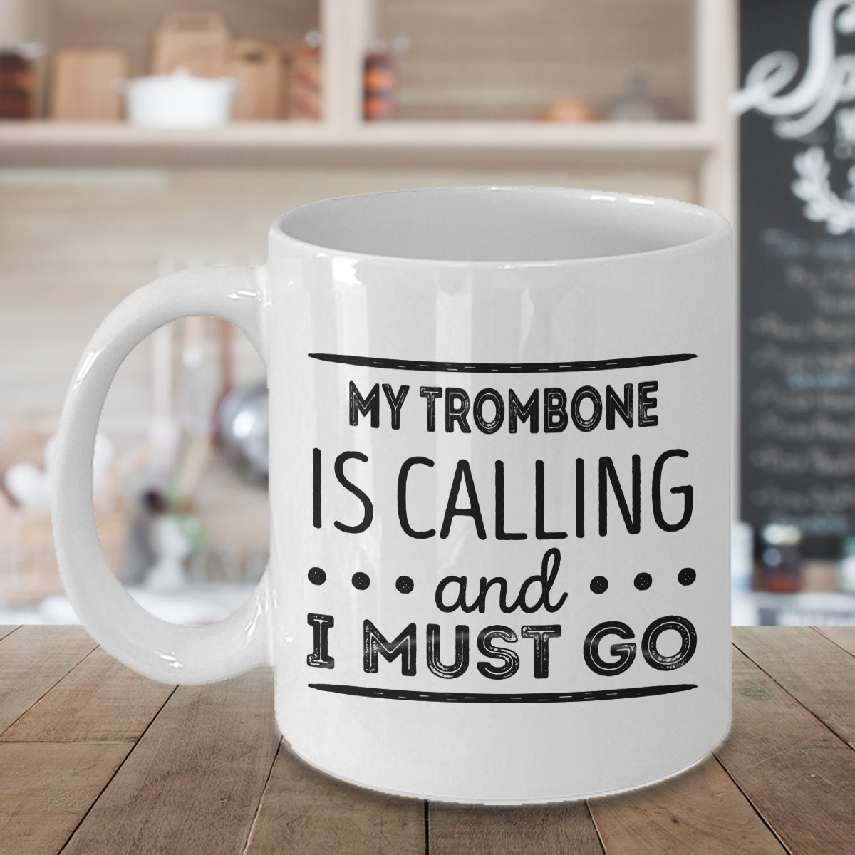 Trombone Mug My Trombone is calling and I must go Perfect | Etsy