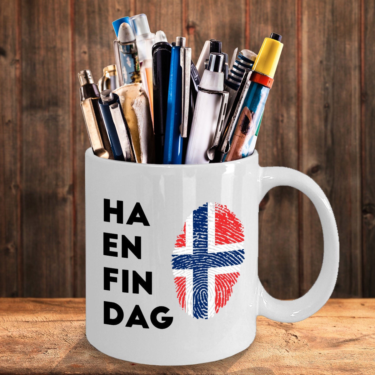 Norwegian Mug ha En Fin Dag Have a Nice Day Norway Flag - Etsy