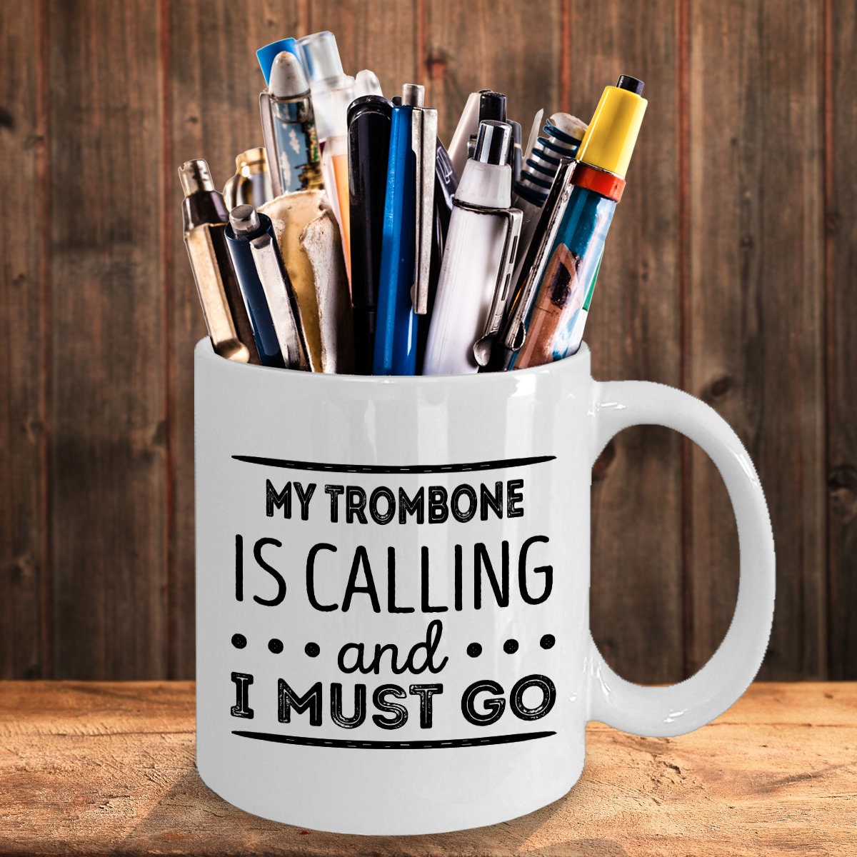 Trombone Mug My Trombone is calling and I must go Perfect | Etsy